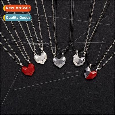 Couple Necklace Fashion Black Whe Wishing Stone Couple Splic