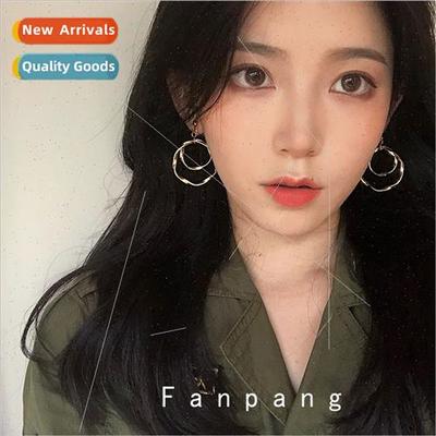 Europe punk metal circle large earrings hip-hop retro earrin