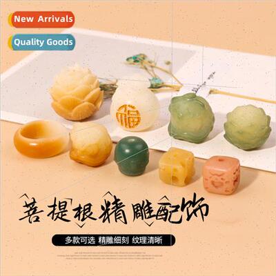 Bodhi Root Carving Waking on Lotus Cloth Colorful Bodhi Lotu
