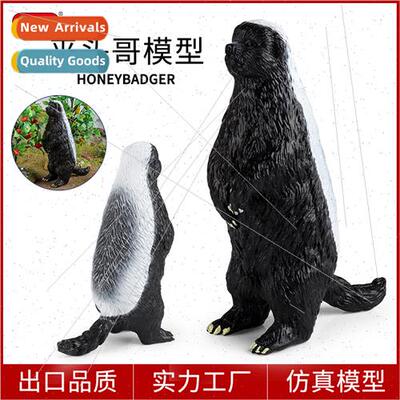 mulation Plastic Solid Standing Pose Pinto Honey Badger Toy