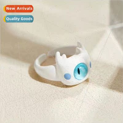 Cute quirky ltle monster cartoon ring female ins weird sweet