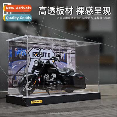 1:12 Harley motorcycle model toy dust box scene parking lot