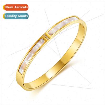 Korea Fashion Tanium Steel Concealed Buckle Shell Bracelet S