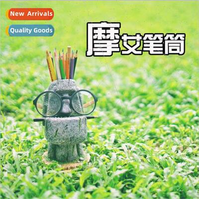 Moai creative Easter Islstone portra pen holder Moai resin c