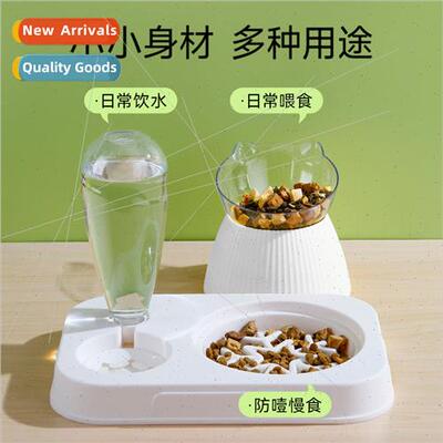 3-in-1 Cat Feeder Automatic Water Dispenser Dog Food Bowl Pe