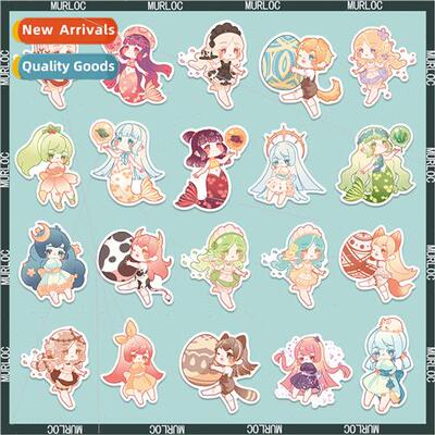 40 sheets cute small fish waterprograffi stickers decorative