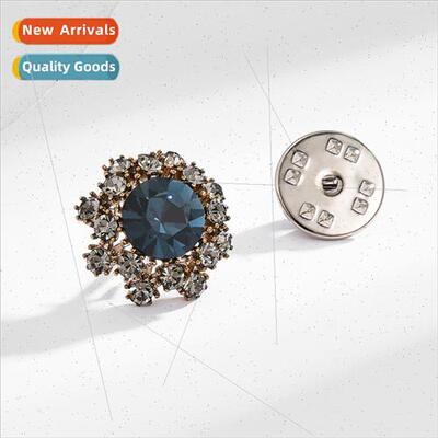 High-grade crystal brooch spurred horse pin anti-glare corsa