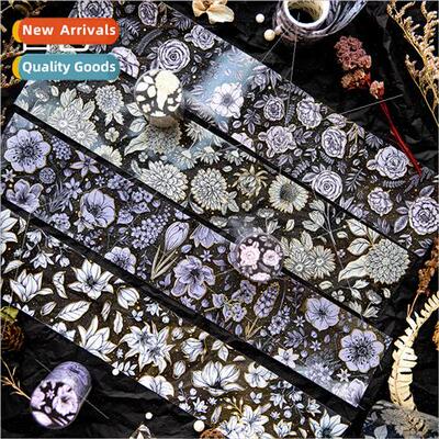 To garden PET tape ins vintage floral goo card handbook DIY