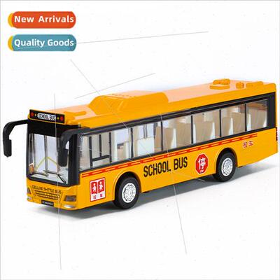 1 50 boxed single-bus school bus simulation alloy sound ligh