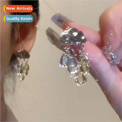 Flower traces clouds drop tassel earrings female 2023 new ti
