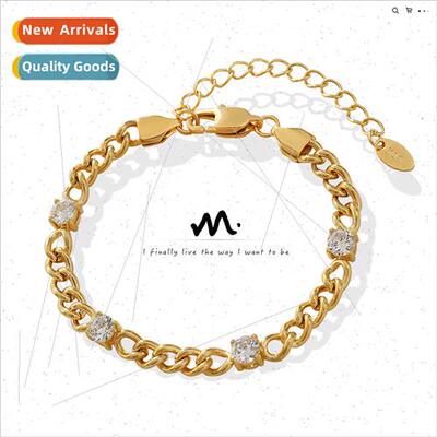 Europe new elegant do not lose color zirconia quadrangle inl