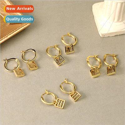 Earrings 925 silver female earrings round face thin retro Eu
