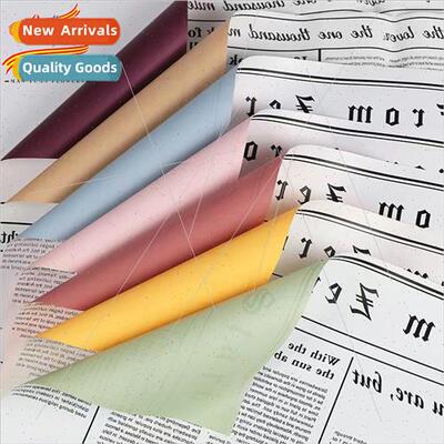 Flower packaging double-sided waterproEnglish wrapping paper