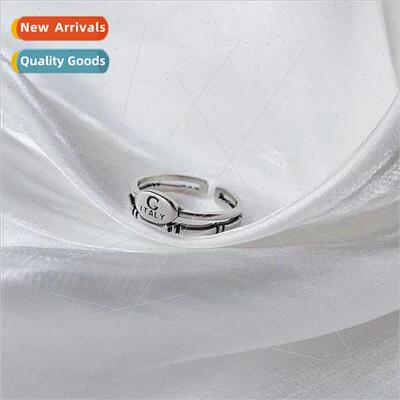 mple hundred letters ring female ins niche fashion index fin