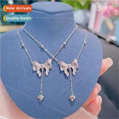 Necklaces women niche tassel love bow collarbone chain jewel