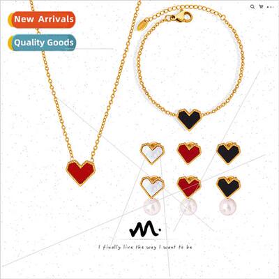 French ins love natural shells elegant exquise tanium steel