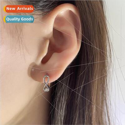 Infiny 8 word earrings female simple skeleton lines plain ci