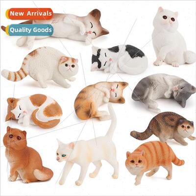 mulation animal cat model Garfield Persian cat side sleeping