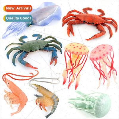 underwater marine life simulation solid jellyfish shrimp cra