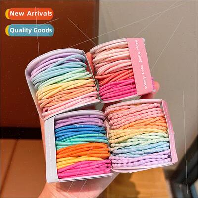 Colorful basic simple rubber bheadbfemale -injury hair elast