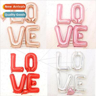 32-inch medium LOVE balloon red gold silver confession propo