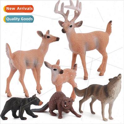 Whe-tailed deer beaver black bear wolf ornament static est w