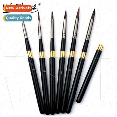 Metal Rod Removable Wolf Hair Oil Brush Art Brush Set Gouach