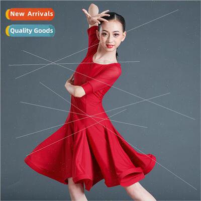 Childrens new Latin dress girls rumba practice clothes child