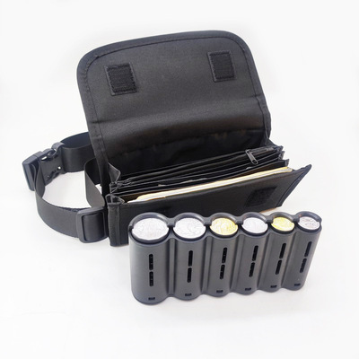 新款6孔澳洲硬币筒腰包澳元硬币筒硬币筒零钱钱包收纳包600D牛津