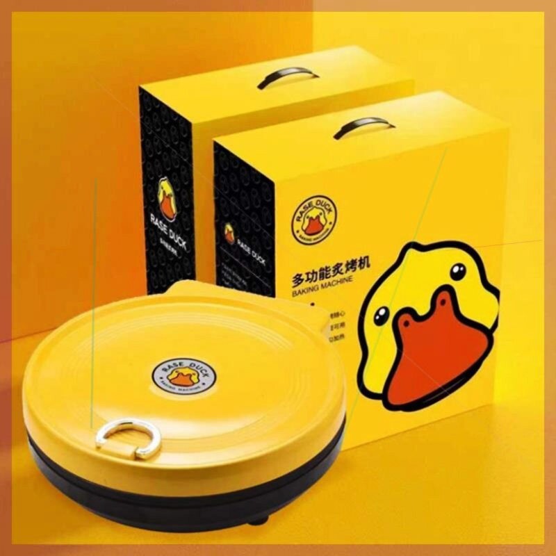 小黄鸭电饼铛家用双面加热烙饼锅档煎饼机加深大小型多功能华夫饼