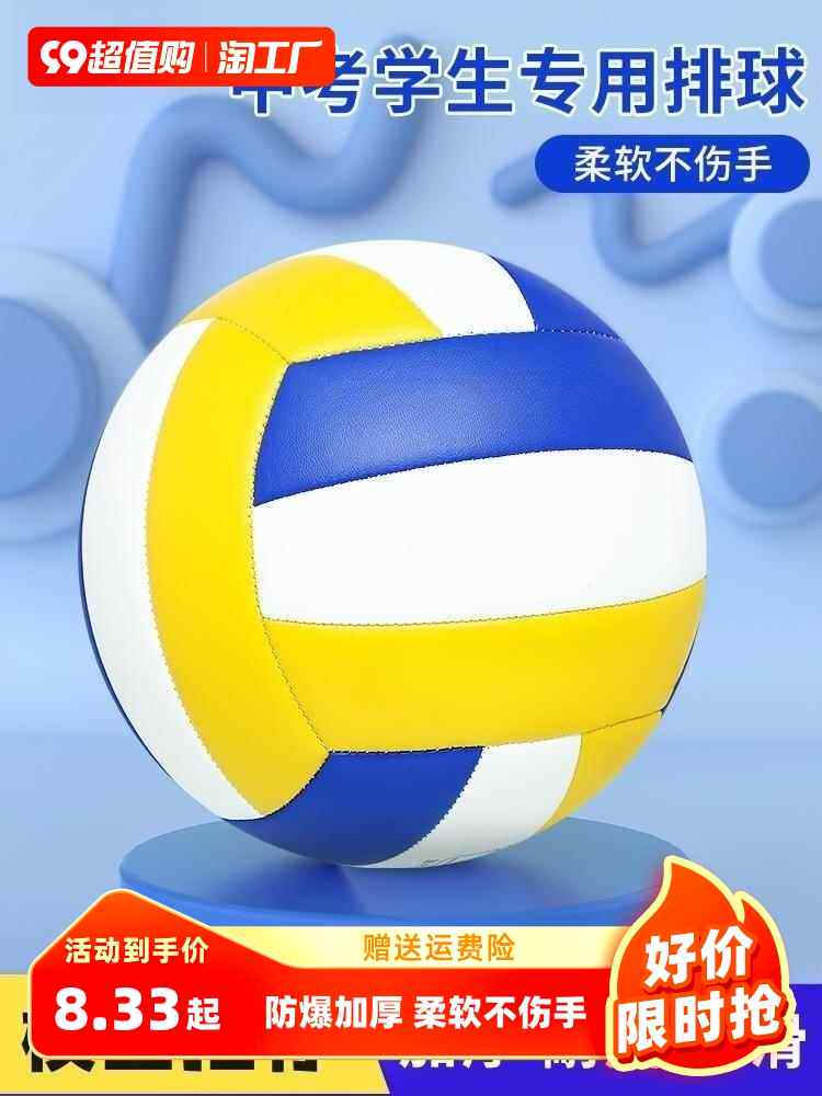 排球中考学生专用5号软式初中生小学生体考4号儿童男女比赛气排球