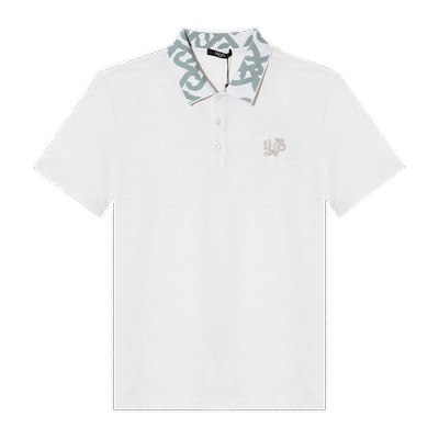 LIUJO男装针织拼接短袖polo衫