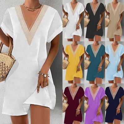 summer casual dresses for women split bowknot dresses for