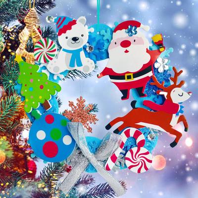 DIY Christmas Tree Wreath Set Snowman Set Pendant Christmas