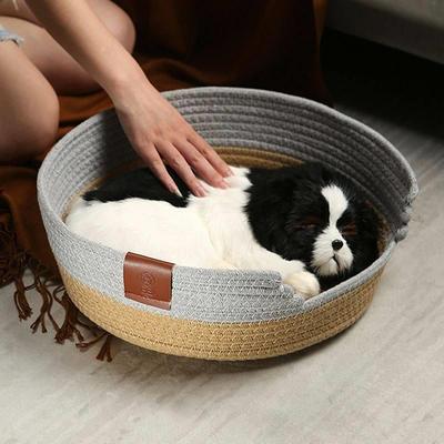 Cat supplies cattail cat bed rattan cat scratch board pet vi