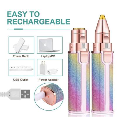 Face Hair Remover LED Ligh Painless Hair Shaver Trimmer Blad
