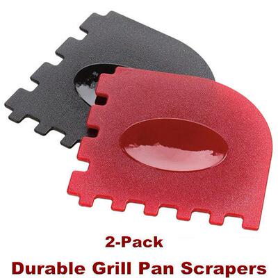 Durable Grill Pan Scrapers Cleaner Cast Iron Griddle Pans