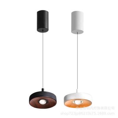 高级极简卧室床头吊灯护眼悬停可伸宿调节客厅实木面板创意吊线灯