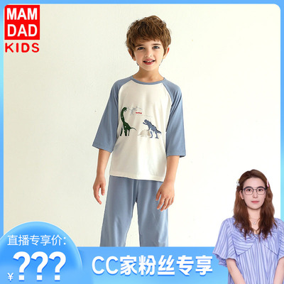 儿童短袖短裤家居服套装夏薄款
