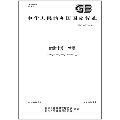 《纸质图书》GB/T 46572-2025 智能计算 术语