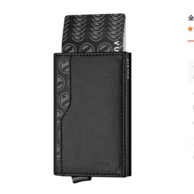 Blocking Automatic Leather Pop Up Wallet for Cards and Notes