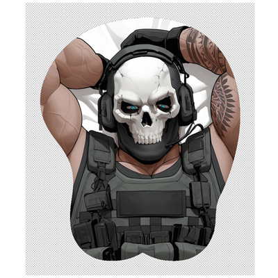 [皮皮狗原创]胸部肌立体3d护腕鼠标垫定制使命召唤ghost二次元