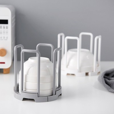 Retractable Drain Bowl Rack Simple Rice Bowl Stacking Storag