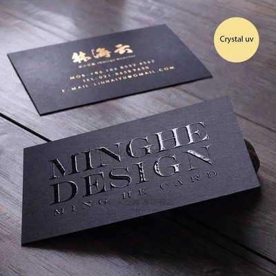 Business card custom printing postcard black gold f letterpr