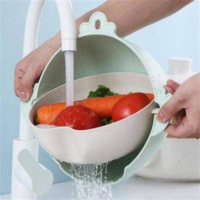 Wash vegetable divine implement can rotate cut a body to