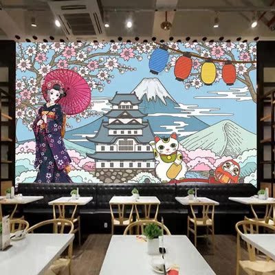 Japanese kimono beauty Japanese restaurant sushi delicious