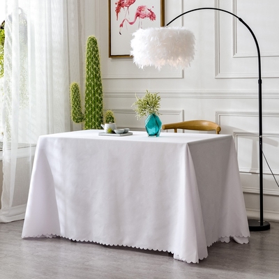 Customized and odourless wedding white-coloured tablecloth t