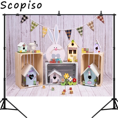 Scopiso Wood Board Happy Easter Photography Background Spri