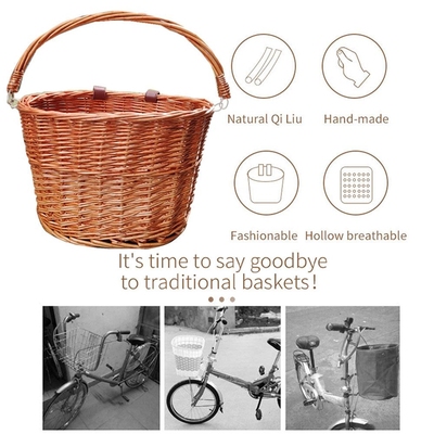 Kids Front Handlebar Bike Basket Handwoven Bike Basket