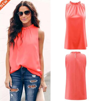 Summer sleeveless women T-shirt jacket ladies t shirts vest